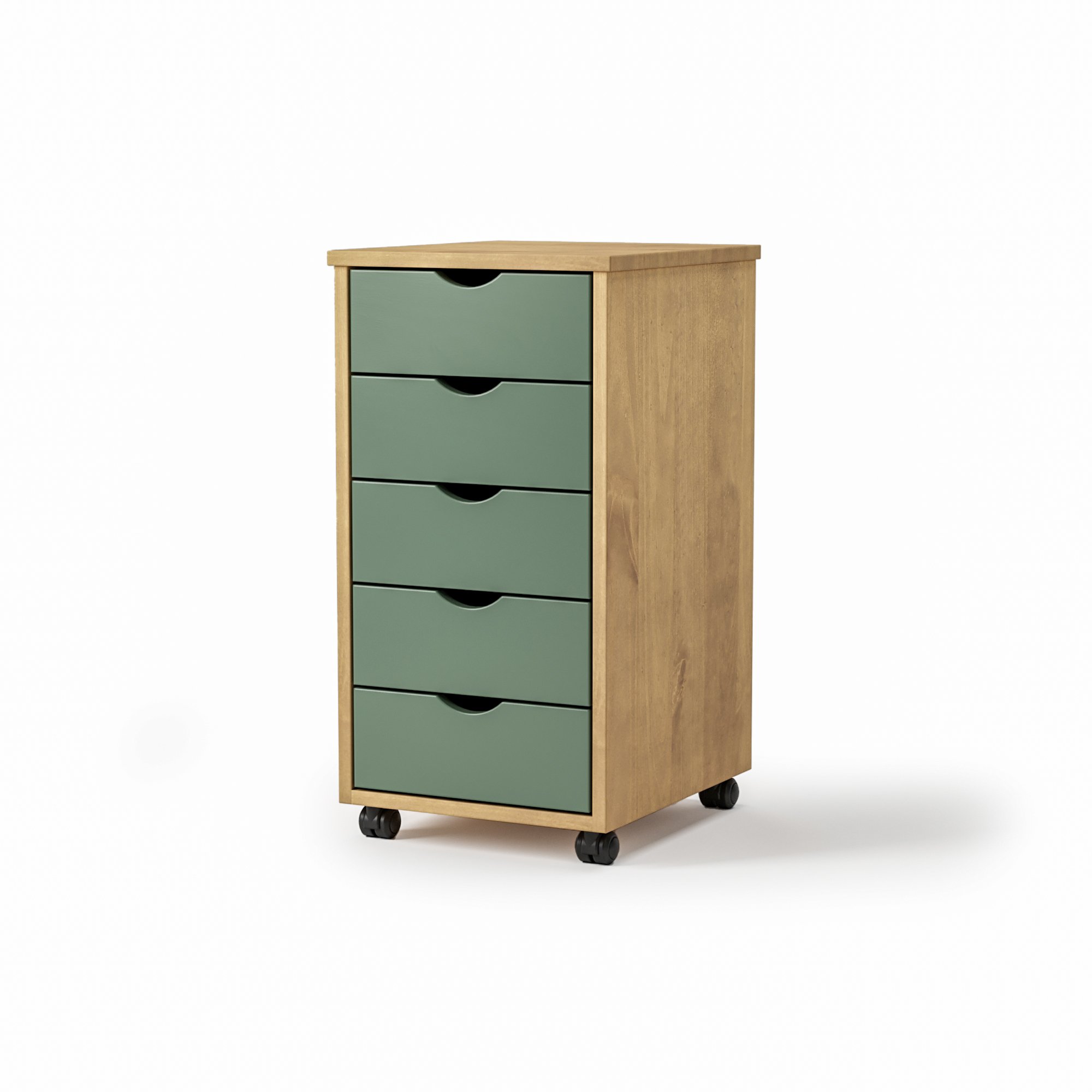 Gaveteiro em Madeira de Pinus - Verde