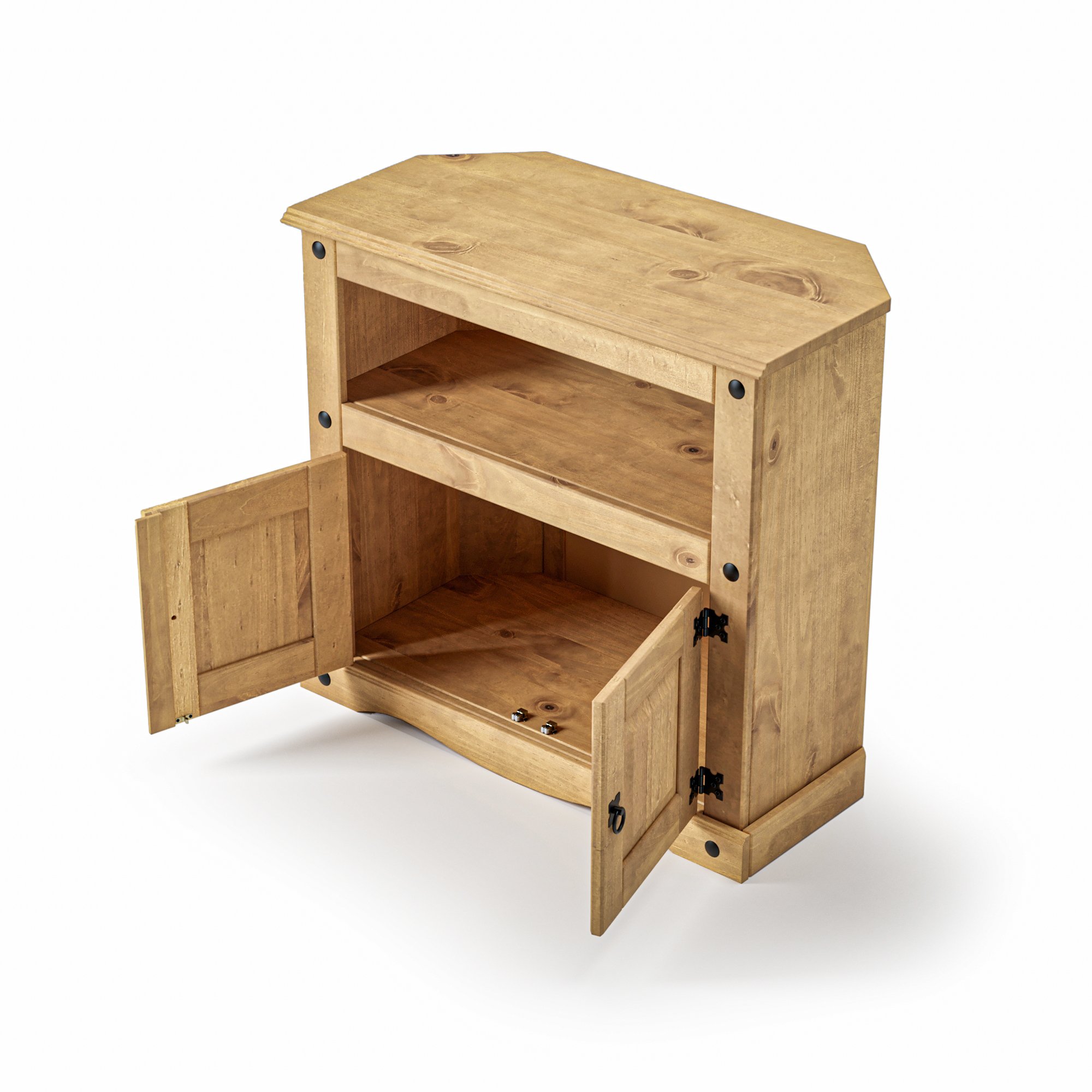 Rack TV de Canto 2 Portas em Madeira de Pinus CERA CLASSIC